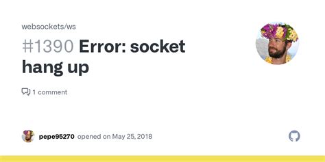 Error Socket Hang Up Issue 1390 Websockets Ws GitHub