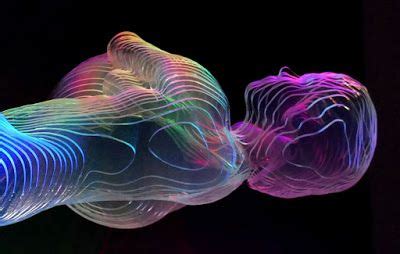 Digital Fabrication For Designers LED Lights On Acrylic Figure Sculpture