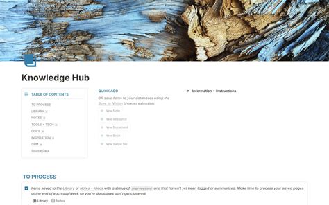knowledge hub template by marie poulin notion marketplace