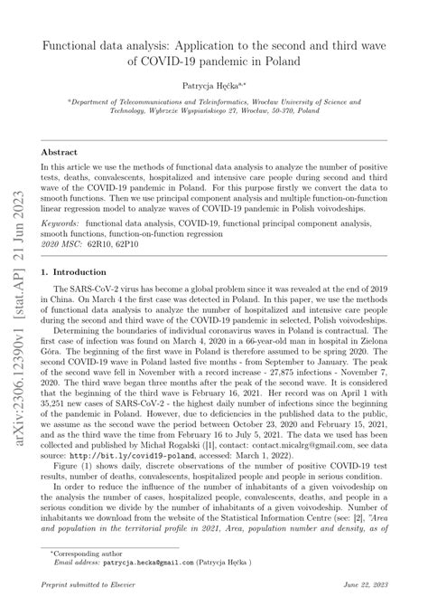 Pdf Functional Data Analysis Application To The Second And Third