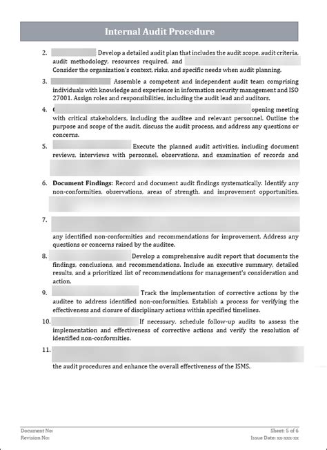 Iso 27001 2022 Internal Audit Procedure Template Iso Templates And Documents Download