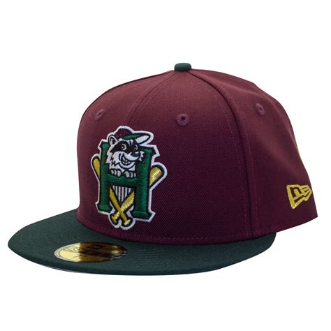 Hvr 59fifty Retro Home Legacy Fitted Cap Maroongreen Hv Renegades