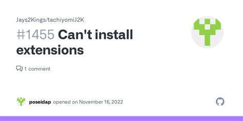 Cant Install Extensions · Issue 1455 · Jays2kingstachiyomij2k · Github