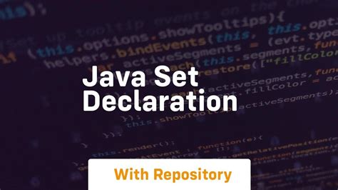 Java Set Declaration Youtube