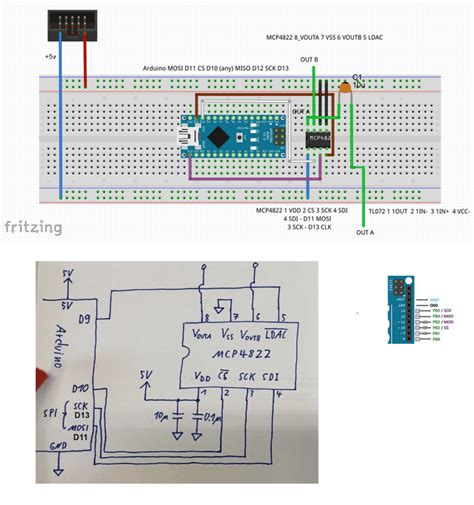 Arduino Mcp4822 No Signal Output Rarduino