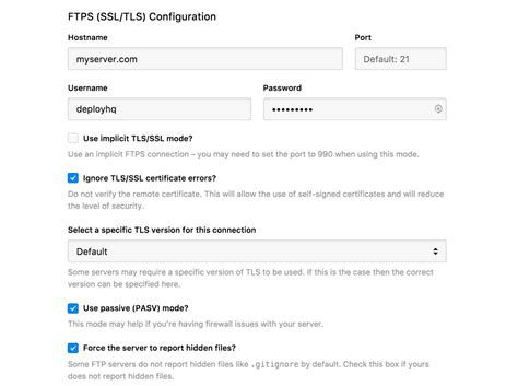 configuring an ftps server deployhq