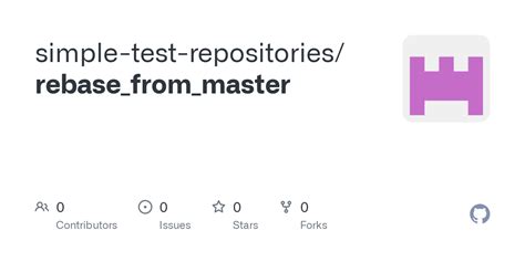 Github Simple Test Repositoriesrebasefrommaster