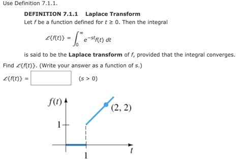 Solved By An EXPERT Use Definition DEFINITION Laplace Chegg