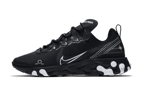 Nike React Element 55 Black Schematic Release Date Sbd