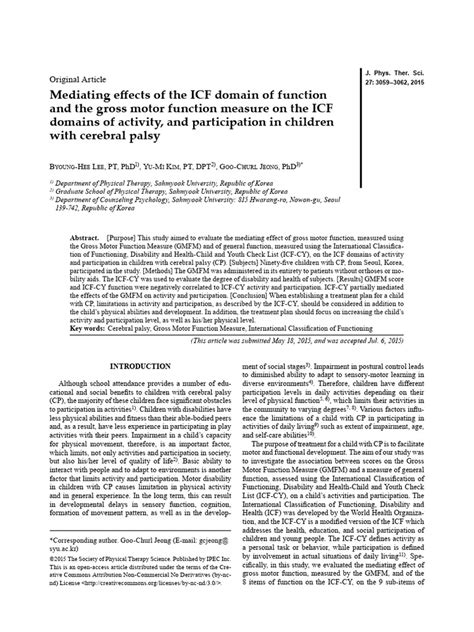 Artículo Gmfm Download Free Pdf Cerebral Palsy Disability