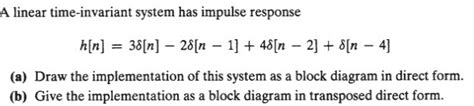 Solved Dspdigital Signal Processing ﻿hw Problem A Linear