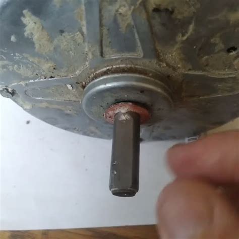 View Of Flat Side Of Shaft With Condenser Fan Motor Youtube