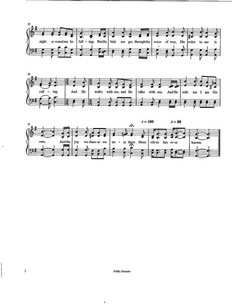 In The Garden Digital Printable Hymn Tune In Key Of G Etsy