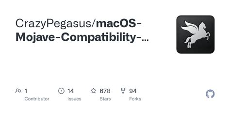 Github Crazypegasusmacos Mojave Compatibility Hardware List