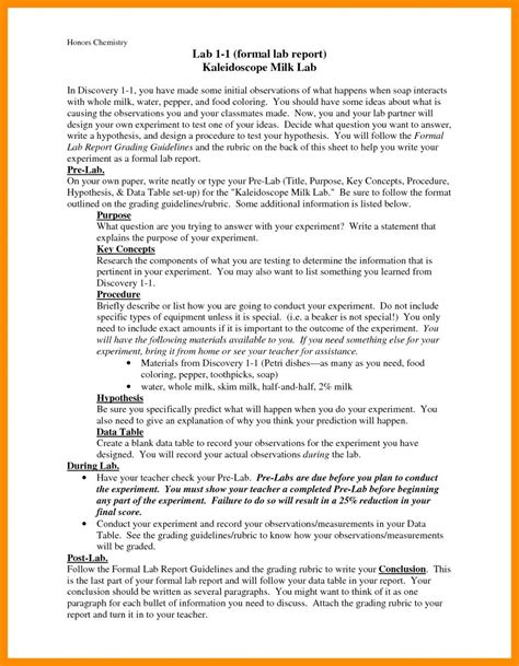Lab Report Template Chemistry KAESG BLOG