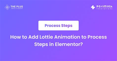 how to add lottie animation to process steps in elementor the plus