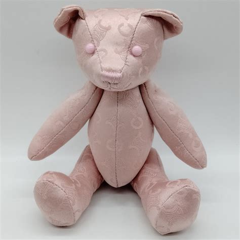 Celine Yves Saint Laurent Necklace Stuffed Toy Set Pink Metal