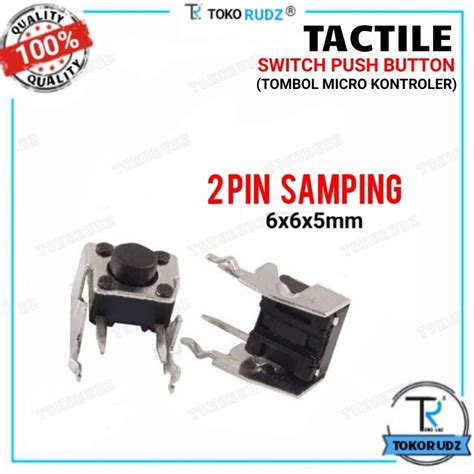 Jual Tactile Push Button Dip Micro Controller Switch 6x6 2 Pin 4 Pin