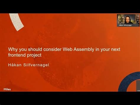 Ndc Conferences Talk Why You Should Consider Web Assembly In Your Next Frontend Project From