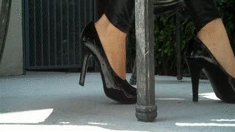Heel Popping Dangling Shoes Play In Classic B Pumps Kayla Janes Feet Clips4sale