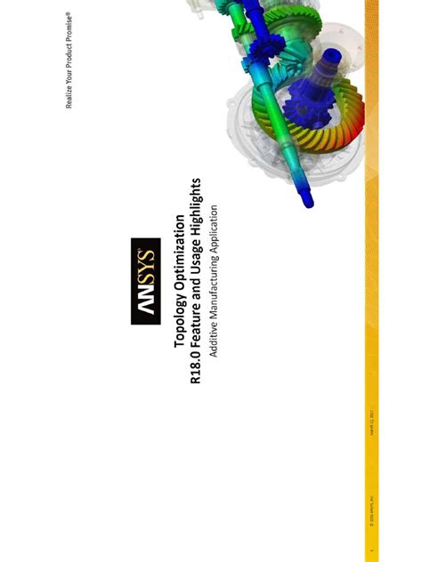Ansys Topology Optimization R18 0 Feature And Usage Pdf