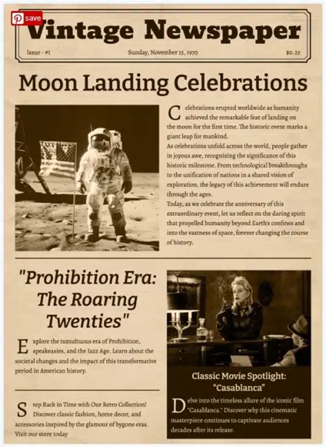 무료 9개의 편집 가능한 빈티지 신문 템플릿으로 나만의 신문 만들기 Fliphtml5
