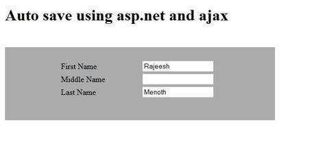 Auto Save Using AJAX