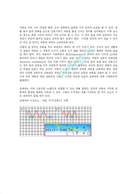 자연과학 물리실험보고서 파동의 파장과 주파수 속도와의 관계물리화학실험과제