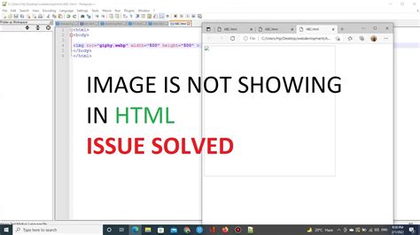 Image Not Showing In Html Issue Solved Youtube