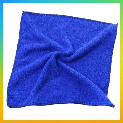 Jual Kain Lap Microfiber Kain Lap Mobil Motor Lap Kaca Meja Lembut Biru Shopee Indonesia