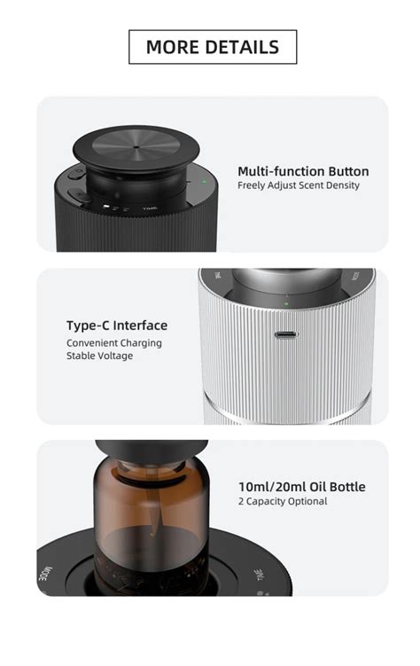 Aroma Tunnel 20ml Car Aroma Diffuser Portable Scent Machine Rechargeable Vibration Sensor Car