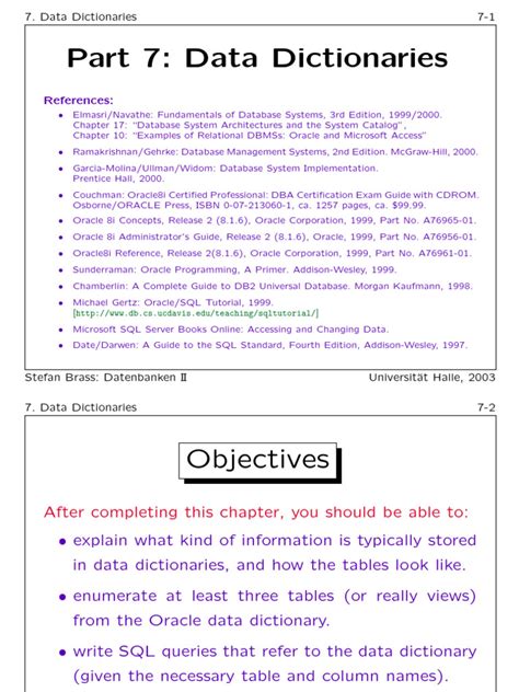 Data Dictionaries Pdf Databases Table Database
