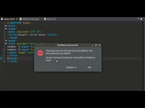 Server Tomcat V Server At Localhost Failed To Start Solved Servlets Annotations YouTube