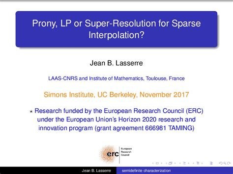 Prony Lp Or Super Resolution For Sparse Interpolation Speaker Deck