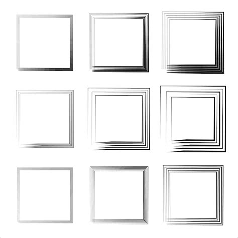 Premium Vector Rectangular Vector Frame Black Square Shape Borders Vector Borders Grunge