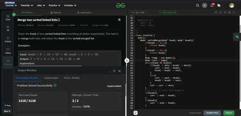 Gfg160 Day67 Geekstreak2024 Gfg160 Womenintech Linkedlist Merge Prachi Kumari