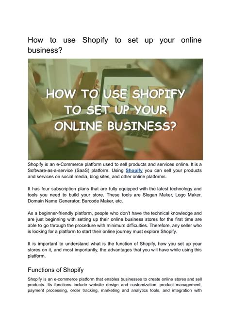 PPT How To Use Shopify To Set Up Your Online Business PowerPoint Presentation ID 12168713