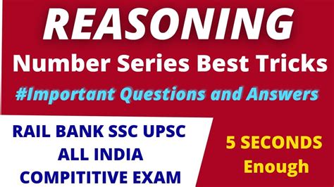 Missing Number Tricks Reasoning Number Series Reasoning Tricks
