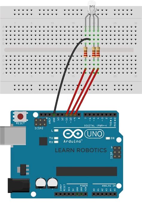 Program Rgb Leds With Arduino Arduino Learn Robotics Led Projects