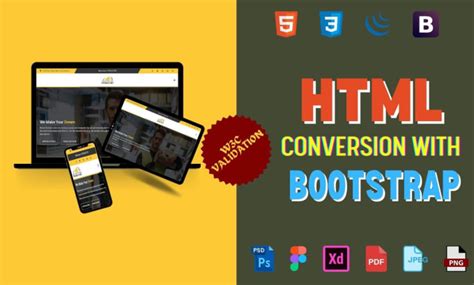 Convert Psd To Html Figma To Html With Responsive Bootstrap By