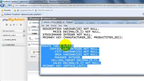 Sql Complete Tutorial Create And Insert Columns Under The Table Name