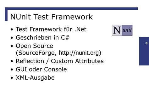 Ppt Nunit Unit Tests Auf Der Net Plattform Powerpoint Presentation