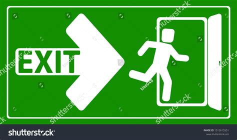 Emergency Exit Door Sign Vector Icon Stock Vector Royalty Free 1512615551 Shutterstock