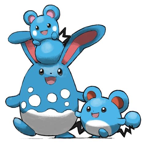 Marill Azumarill And Azurill Pokemon Drawn By Blacknirrow Danbooru