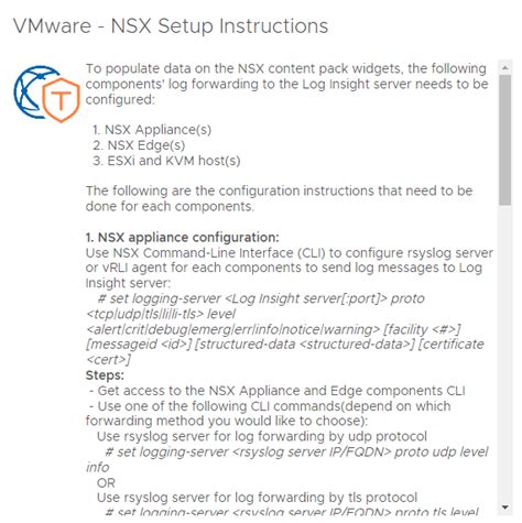 Configure Nsx T Managers For Sending Syslogs To Vmware Aria Operations For Logs