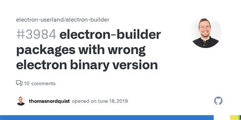 Electron Builder Packages With Wrong Electron Binary Version Issue 3984 Electron Userland