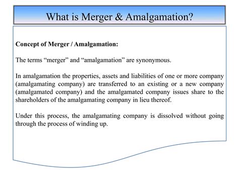 Amalgamation Under Companies Act 2013 Pptx