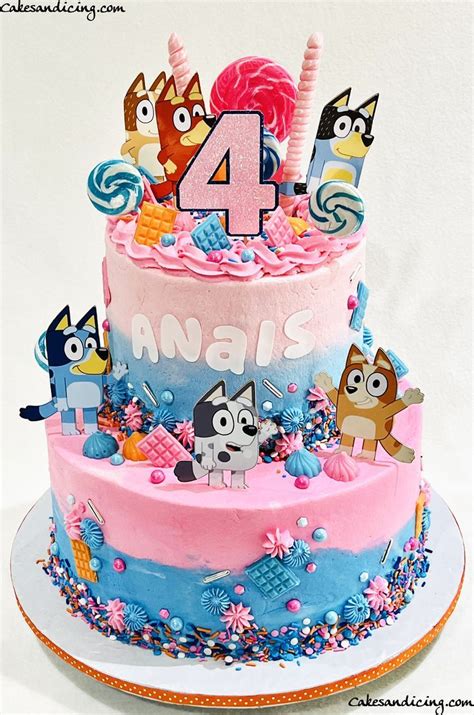 Bluey Theme Birthday Cake 4th Birthday Cakes Bingo Cake 3rd
