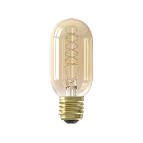 Calex Gold Flex E27 4w 200lm Amber Tube Extra Warm White Led Dimmable Filament Light Bulb Diy