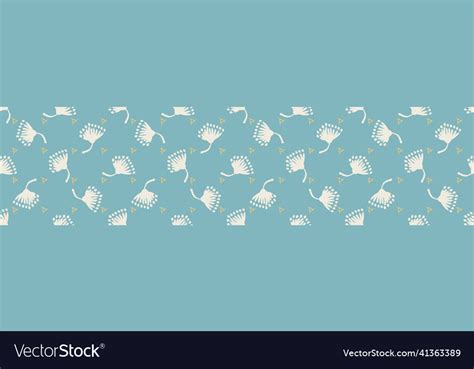Gender Neutral Foliage Seamless Border Royalty Free Vector